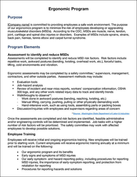 ergonomic-program-template - SFM Mutual Insurance